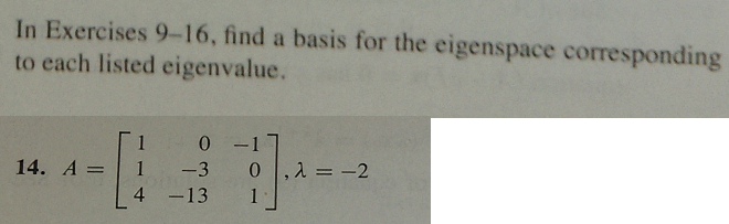 Solved In Exercises 9 -16, find a basis for the Eigen space | Chegg.com