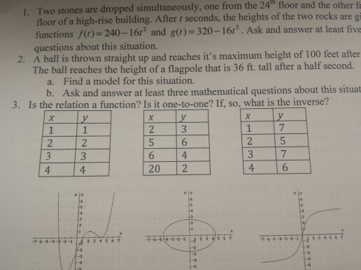 Solved Two stones are dropped simultaneously, one from the | Chegg.com