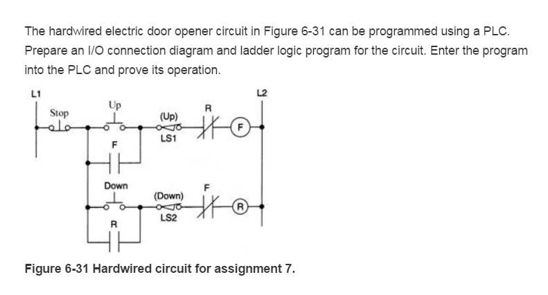 Solved The hardwired electric door opener circuit in Figure | Chegg.com