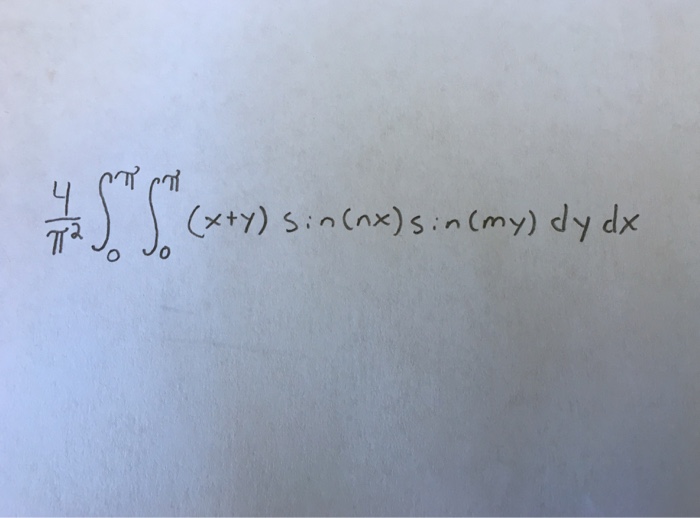 Solved Work the following double integral. No wolfram alpha | Chegg.com