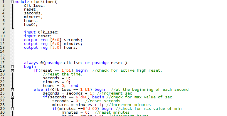 1 E module clocktimer clk 1sec, reset, seconds, | Chegg.com