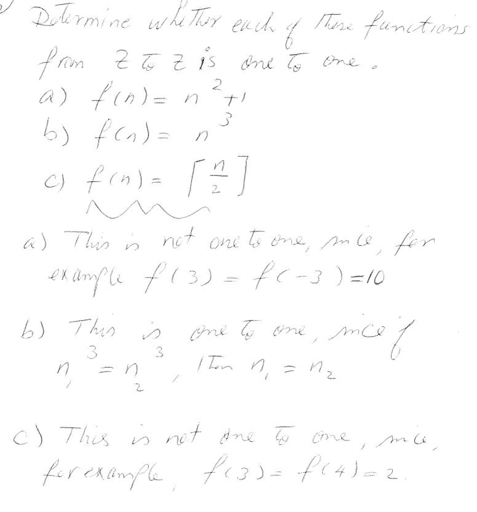 Solved How We Know Which One Is 1 1 Or Onto Or Both By Chegg