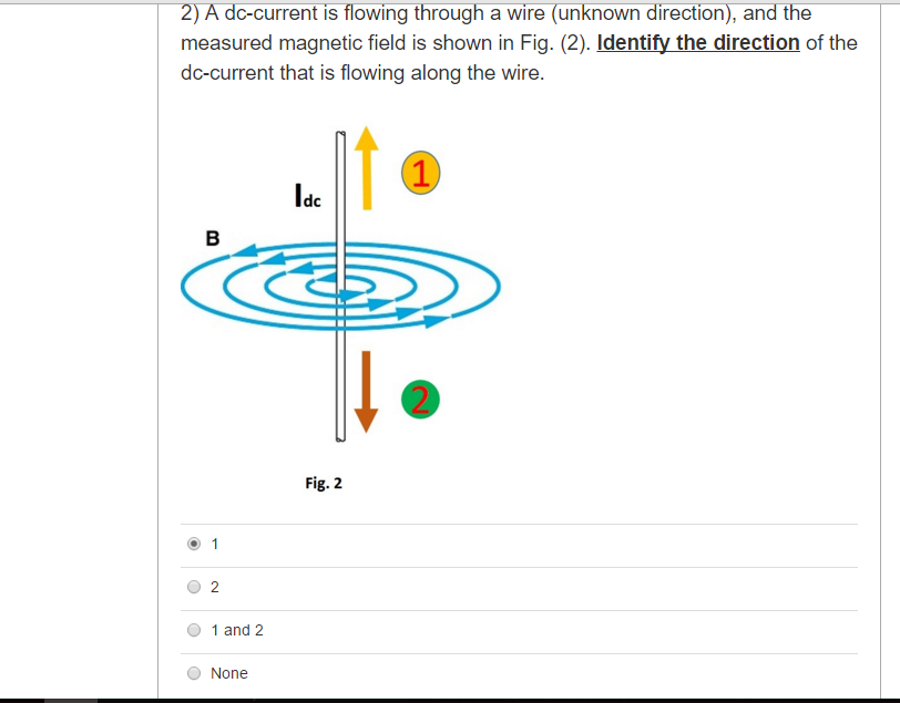 Solved A dc-current is flowing through a wire (unknown | Chegg.com