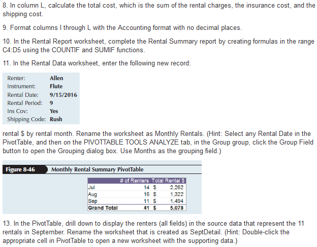 Solved New Perspectives On Microsoft Excel Tutorial 8 Case Chegg