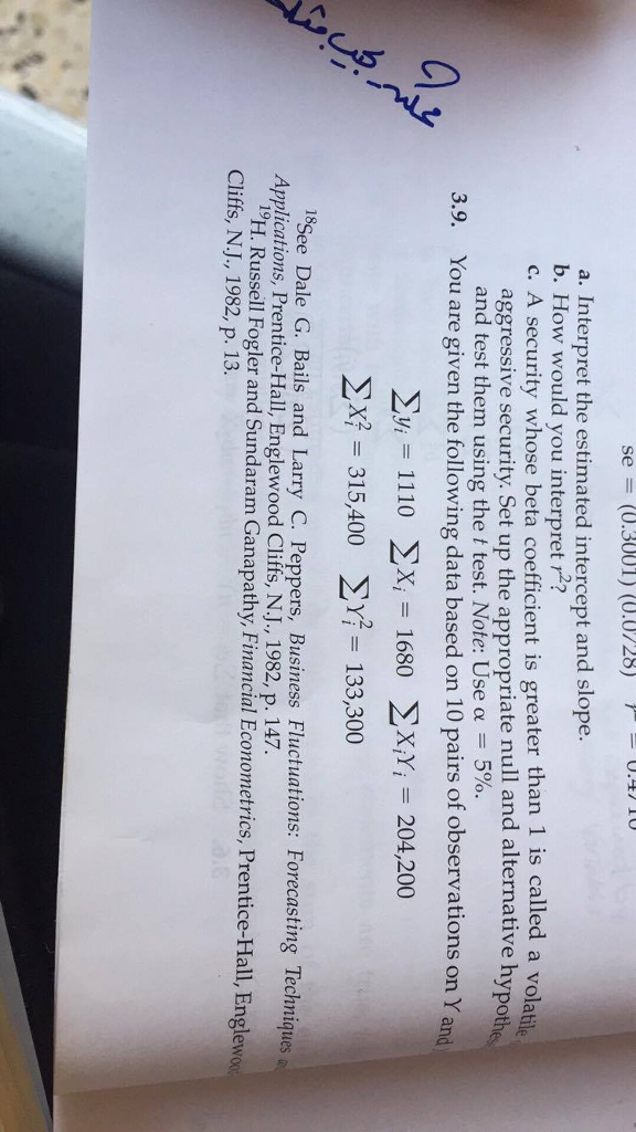 Solved Statistics Questions Q9 the seconed photo | Chegg.com