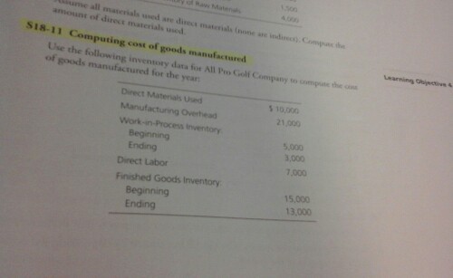 Solved Use the following inventory data for All pro Golf | Chegg.com