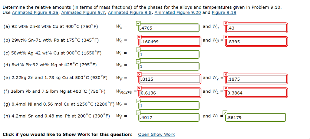 Solved Determine the relative amounts (in terms of mass | Chegg.com
