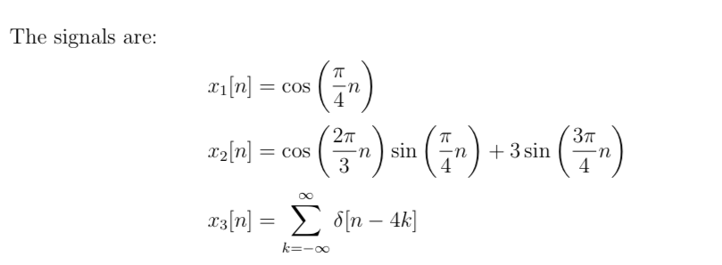 Solved Use MATLAB to find the DTFS coefficients Xk that are | Chegg.com