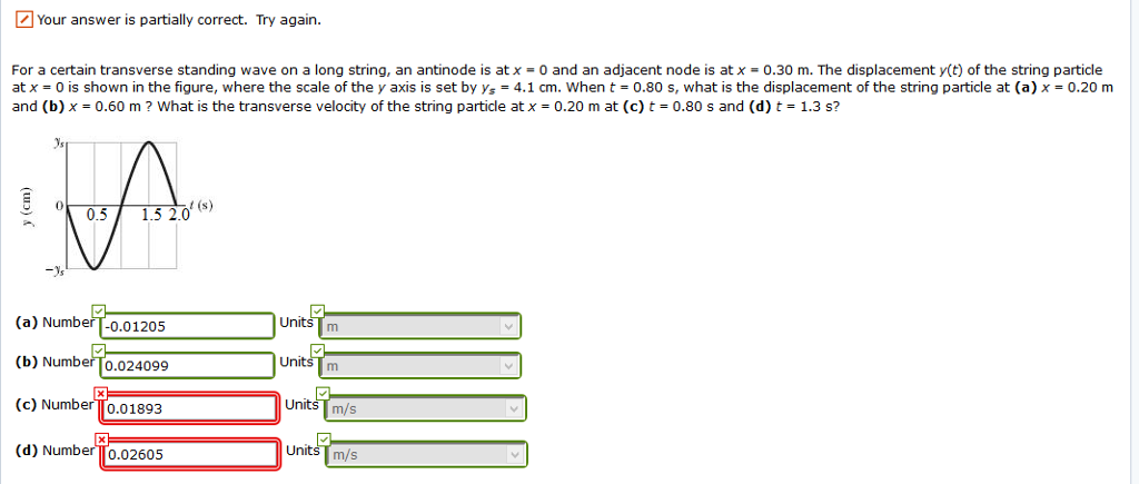 Solved For a certain transverse standing wave on a long | Chegg.com