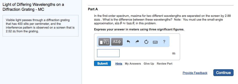 Solved Visible light passes through a diffraction grating | Chegg.com