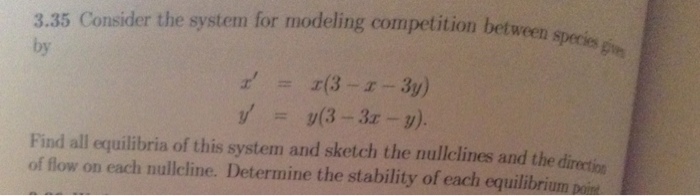Find equilibria, sketch nullclines and direction of | Chegg.com