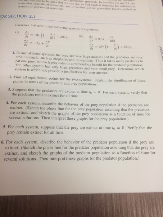 Solved Exercises 1-6 refer to the following system of | Chegg.com