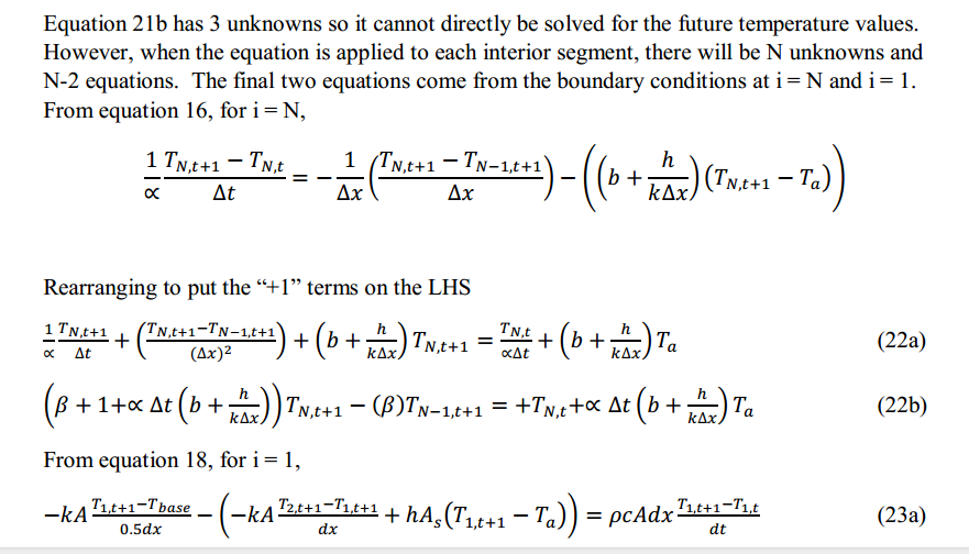 Solved The implicit method uses similar equations to the | Chegg.com