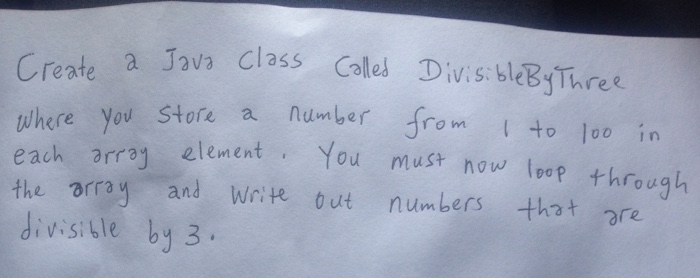 Solved Crate a Java class called divisible by three where | Chegg.com