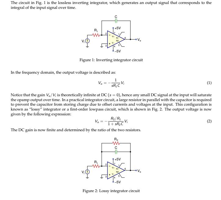 Solved The circuit in Fig. 1 is the lossless inverting | Chegg.com