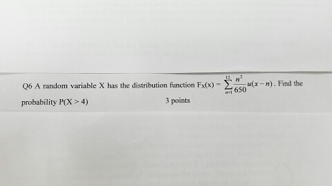 Solved A random variable X has the density function f_x(X) = | Chegg.com