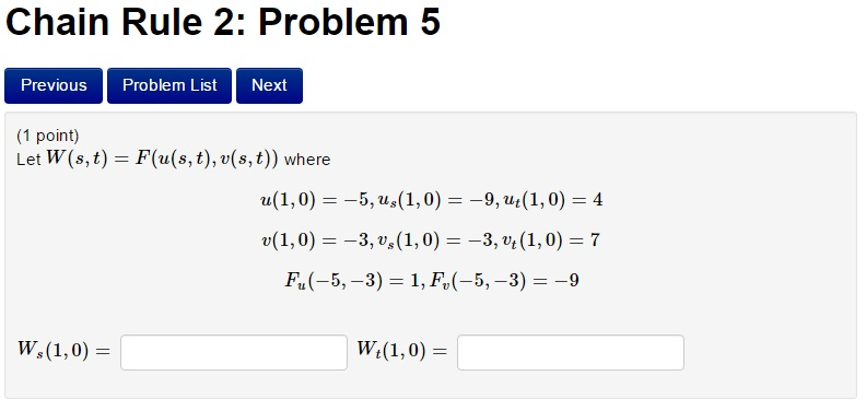 Solved Chain Rule 2: Problem 5 Previous Problem List Next (1 | Chegg.com