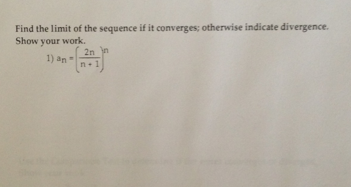 Solved Find the limit of the sequence if it converges; | Chegg.com