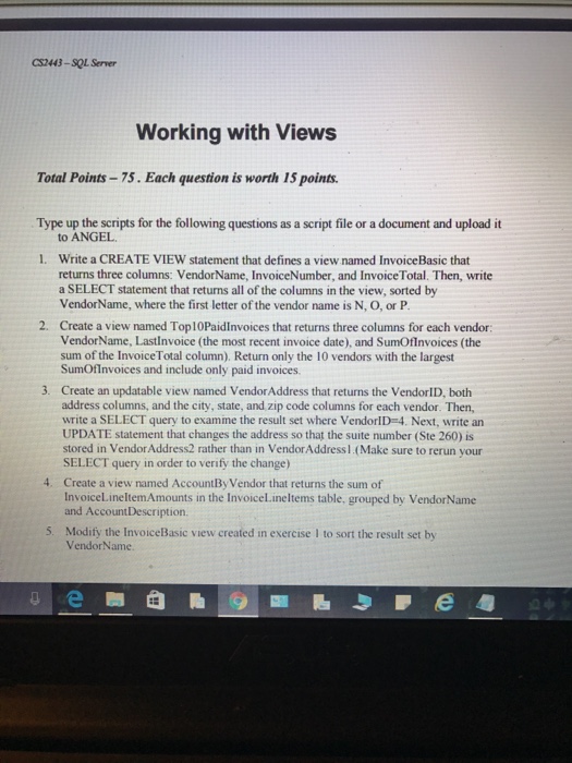 Solved Type Up The Scripts For The Following Questions As A 7080