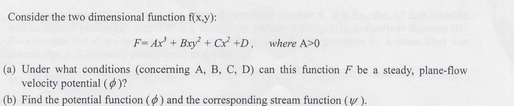 Solved Consider the two dimensional function f(x,y): F= Ax3 | Chegg.com