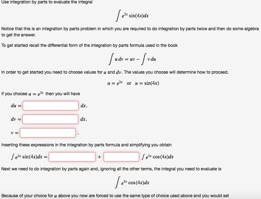 Solved Use integration by parts to evaluate the integral e | Chegg.com