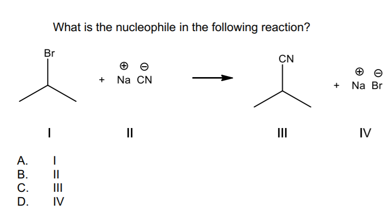 Solved What is the nucleophile in the following reaction? Br | Chegg.com
