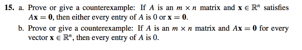 Solved Prove or give a counterexample: If A is an m times m | Chegg.com