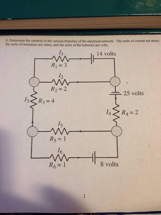 Solved Determine the currents in the various branches of the | Chegg.com