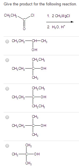 Solved Give the product for the following reaction. CH3CH2 | Chegg.com