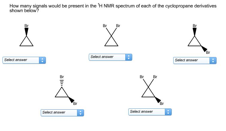Solved How many signals would be present in the 1H NMR | Chegg.com