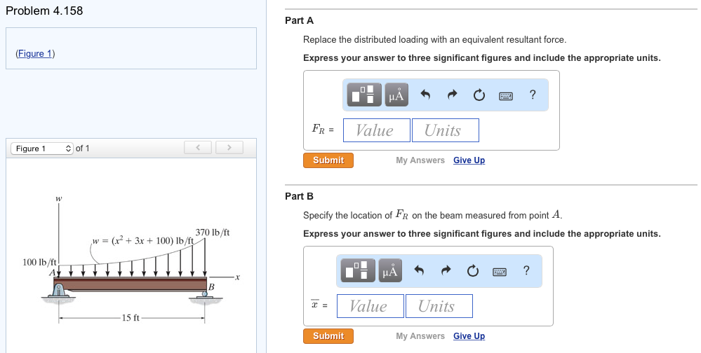Solved Part A Replace The Distributed Loading With An