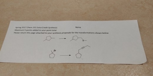 Solved Please return this page attached to your synthesis | Chegg.com