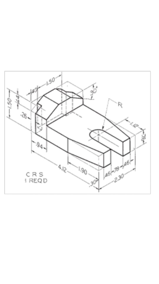 Solved draw isometric views, front, top and side view of the | Chegg.com