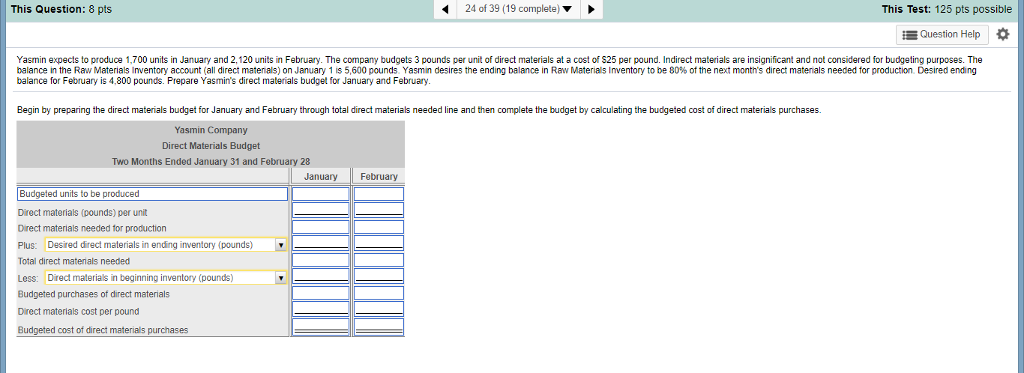 Solved This Question: 8 pts 24 of 39 (19 complete) This | Chegg.com Solved This Question: 8 pts 24 of 39 (19 complete) This | Chegg.com