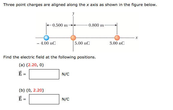 Solved Three point charges lie along a straight line as | Chegg.com