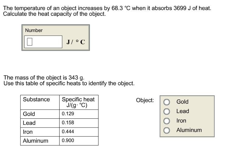 Solved The temperature of an object increases by 68.3 °C | Chegg.com