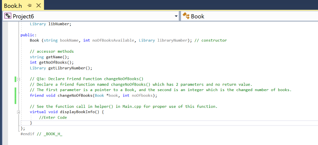Solved HELP PLEASE!! I need help implementing "virtual void | Chegg.com