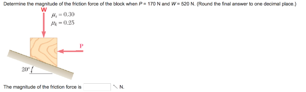 Solved Determine the magnitude of the friction force of the | Chegg.com