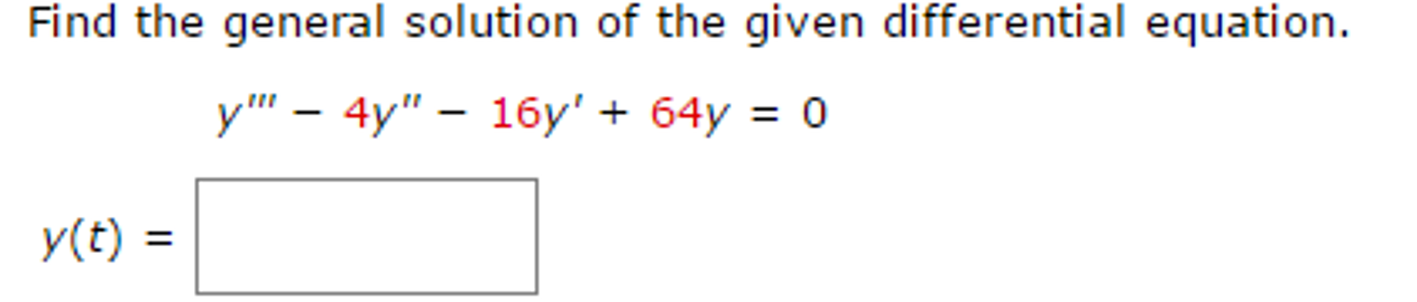 Solved Find the general solution of the given differential | Chegg.com
