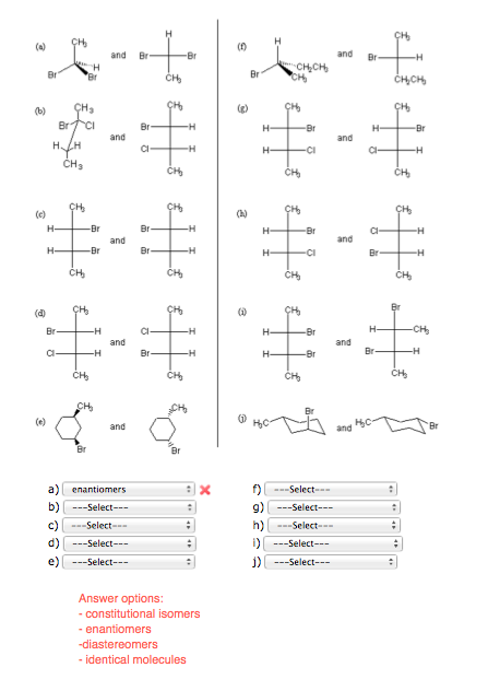 Consider the following pairs of structures. Identify | Chegg.com