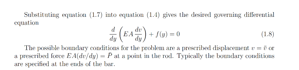 Solved Example 1.2: One-Dimensional Elastostatics Consider a | Chegg.com