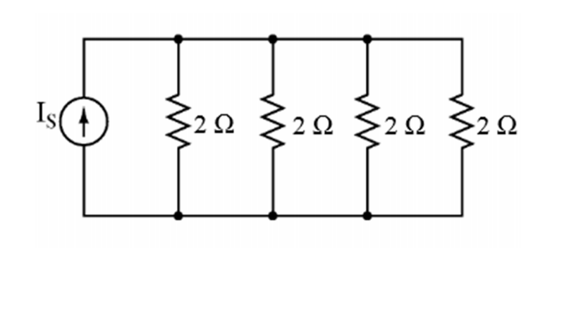 Solved A current source is connected to four identical and | Chegg.com