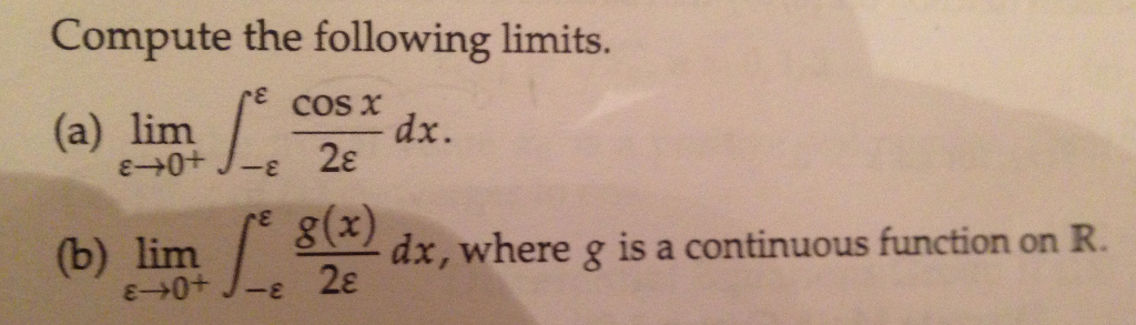Solved Compute the following limits (a) lim_epsilon | Chegg.com