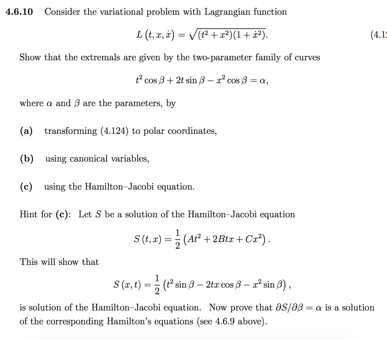 4.6.10 Consider the variational problem with | Chegg.com