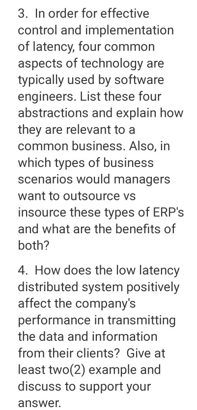 Solved 3. In order for effective control and implementation | Chegg.com