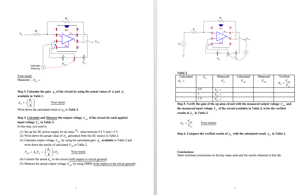 Solved Procedures: IET 291 Applied Circuits Lab Inverting | Chegg.com