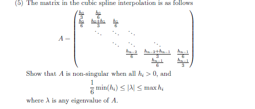 Solved cubic spline interpolation is as follows ho hothi h | Chegg.com