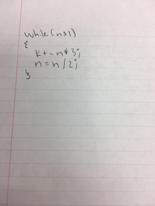 Solved Derive how this is bigO expression O(log2n) giving n | Chegg.com