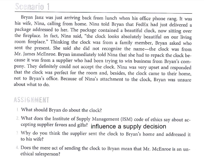 Solved Bryan Janz was just arriving back from lunch when his | Chegg.com