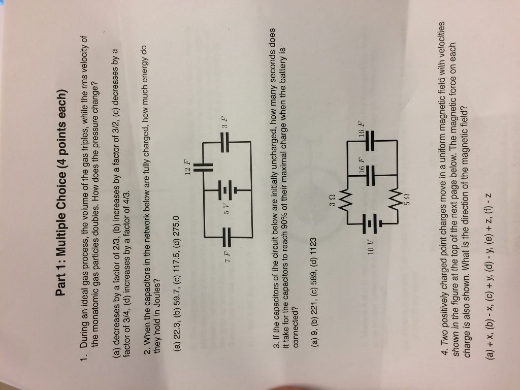 Solved Part 1: Multiple choice (4 points each) 1. During an | Chegg.com